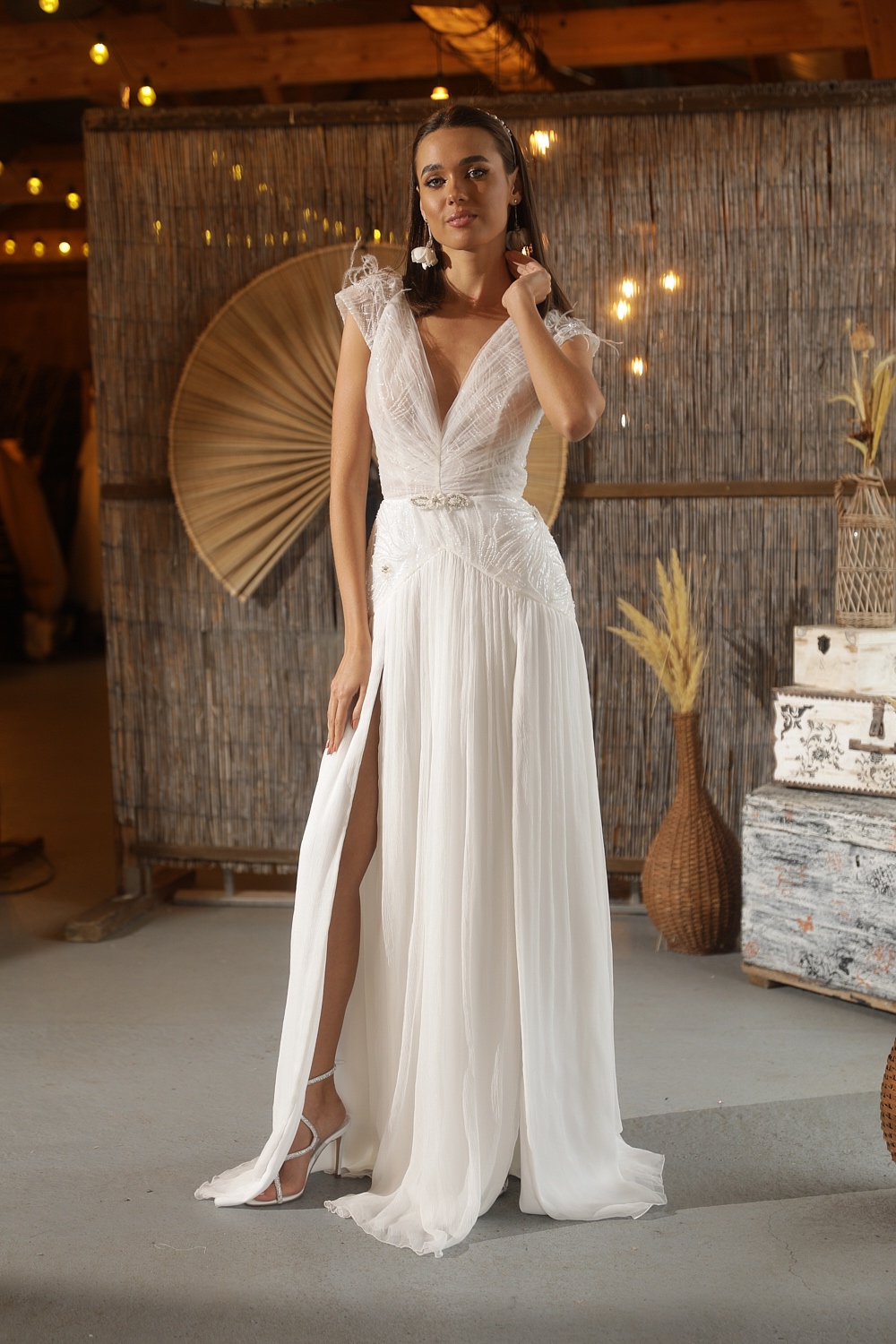 Rochie Fathi - Rochie de mireasa, aer boem - Designer roman StyleUp